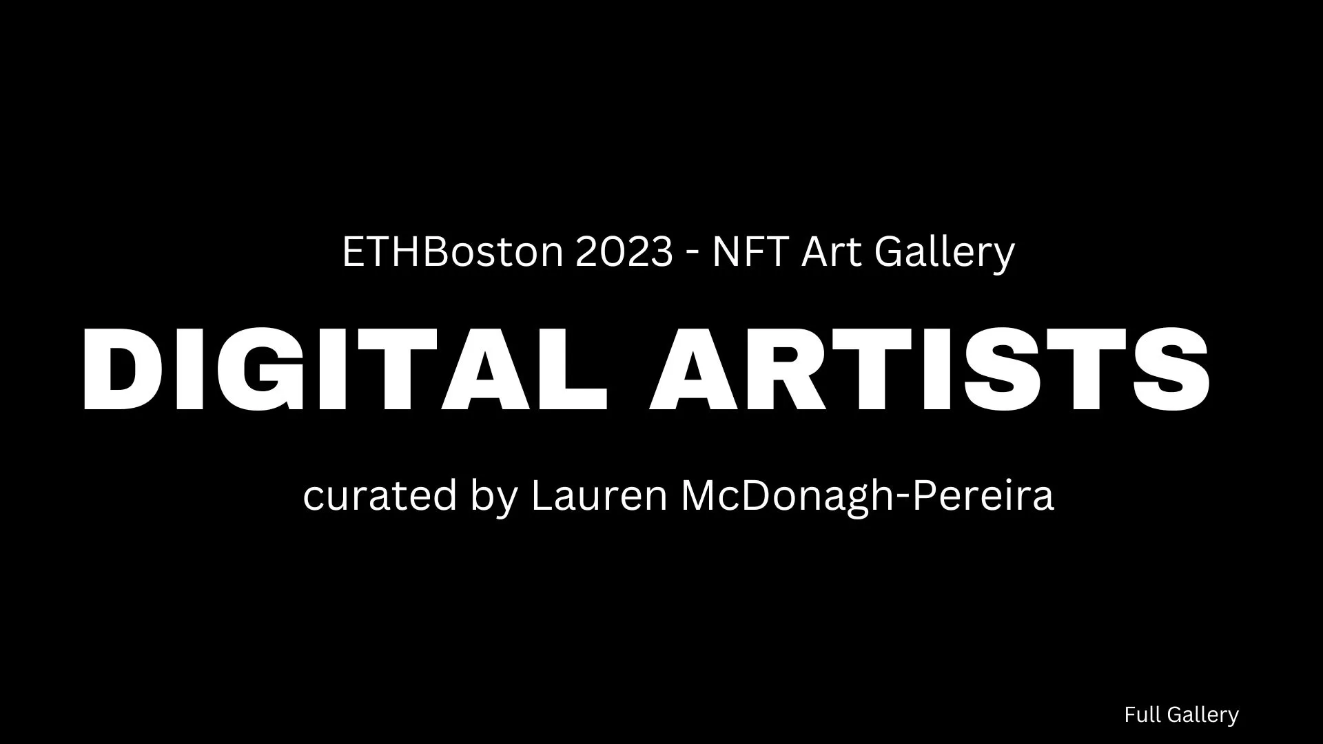 ETHBoston NFT Gallery - Digital Artist Showcase - NFT Art with Lauren ...